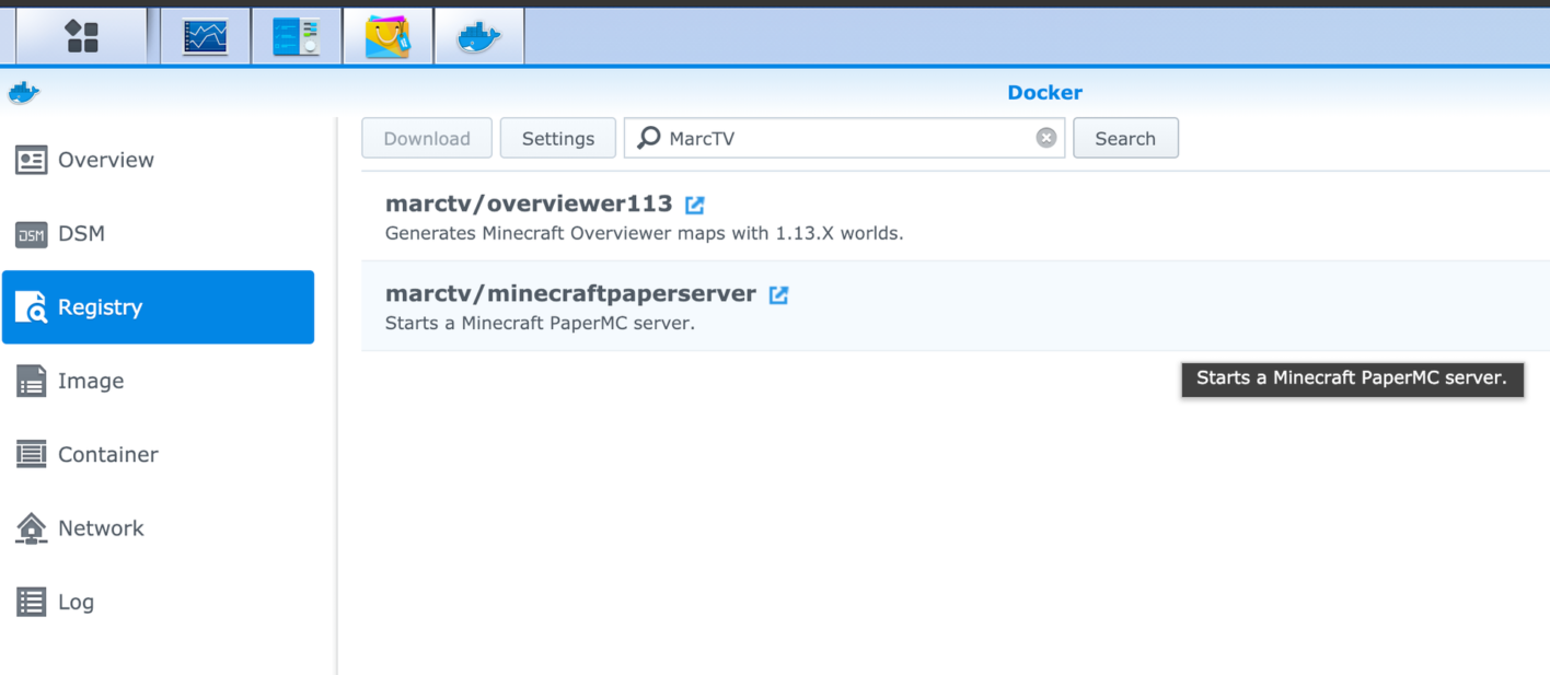 Java Minecraft Server 1.20 auf Synology NAS installieren