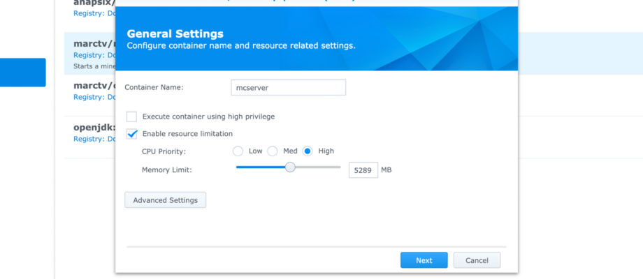 Minecraft Bedrock Server 1.20 auf Synology NAS installieren