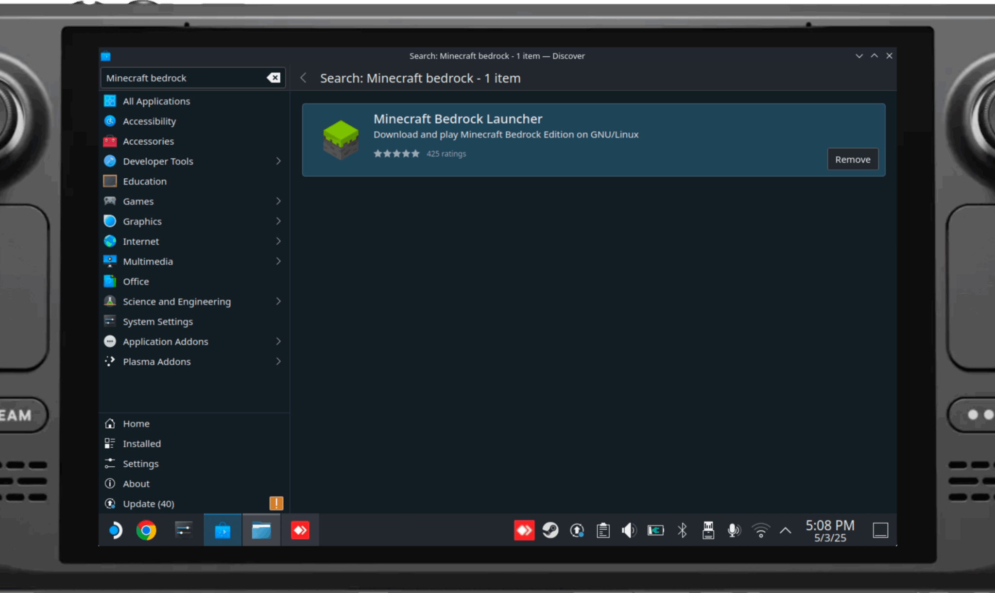 Minecraft Bedrock Edition auf dem Steam Deck installieren